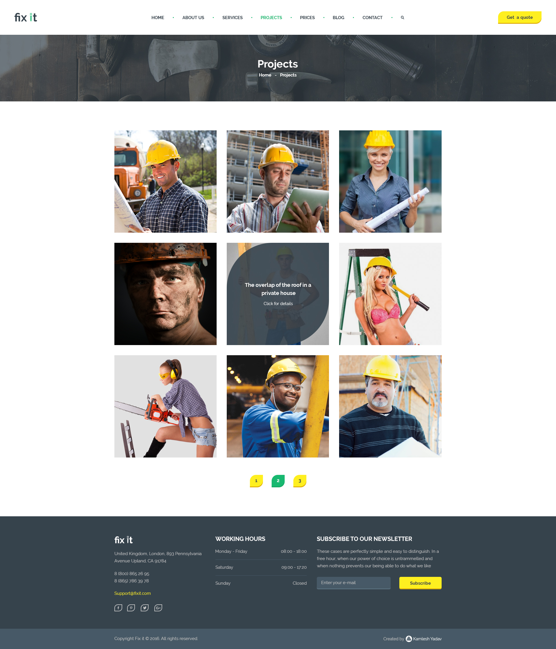 Fixit - Multipurpose Construction & Building PSD by kamleshyadav | ThemeForest